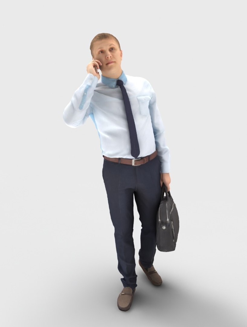 3d man businessman model