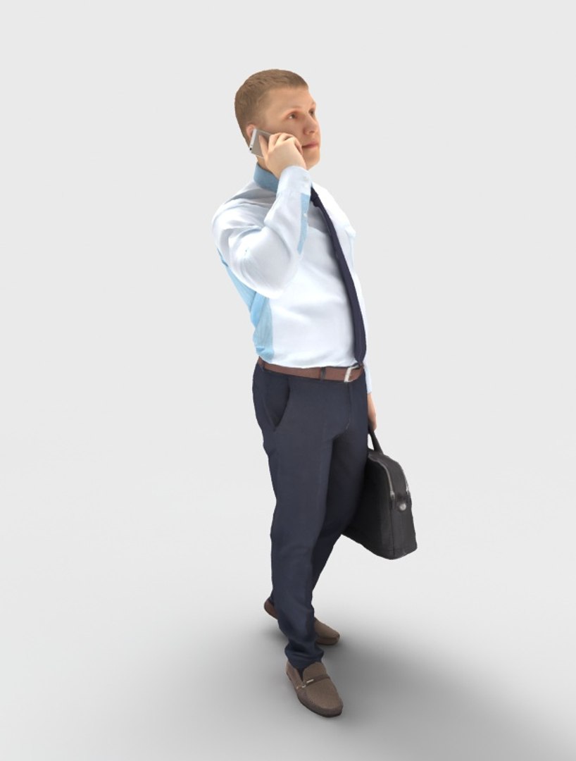 3d man businessman model