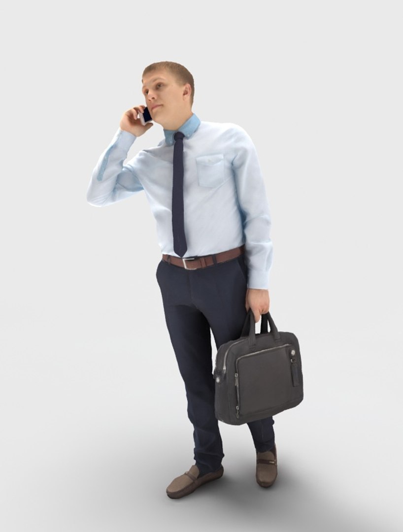 3d man businessman model