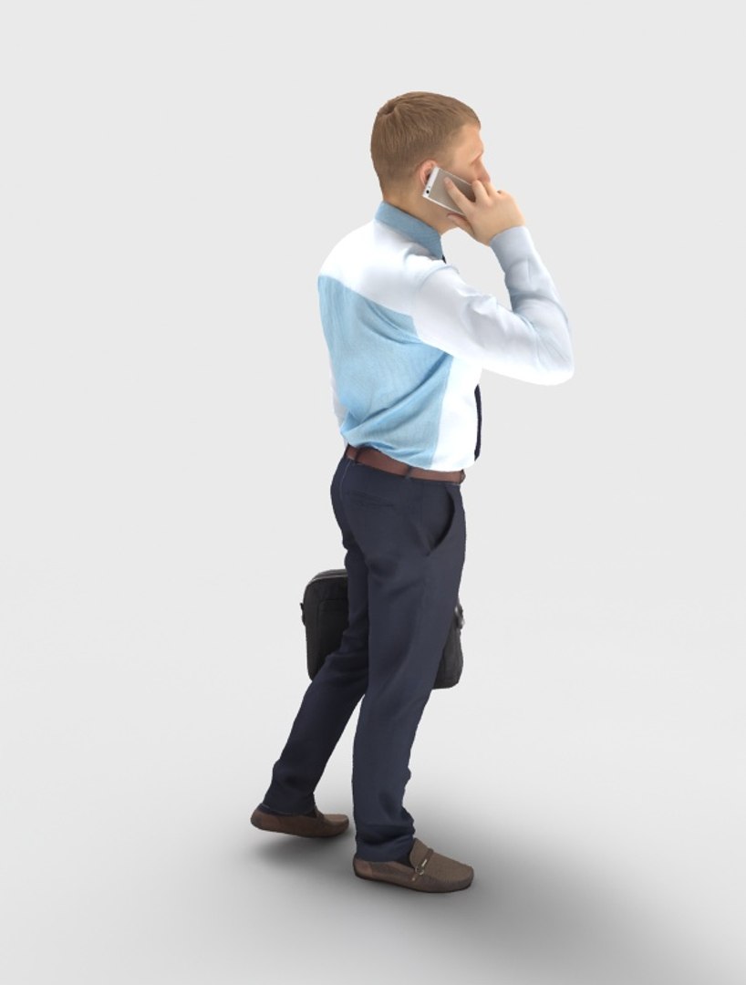 3d man businessman model