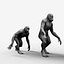 Evolution Ape 3d Obj