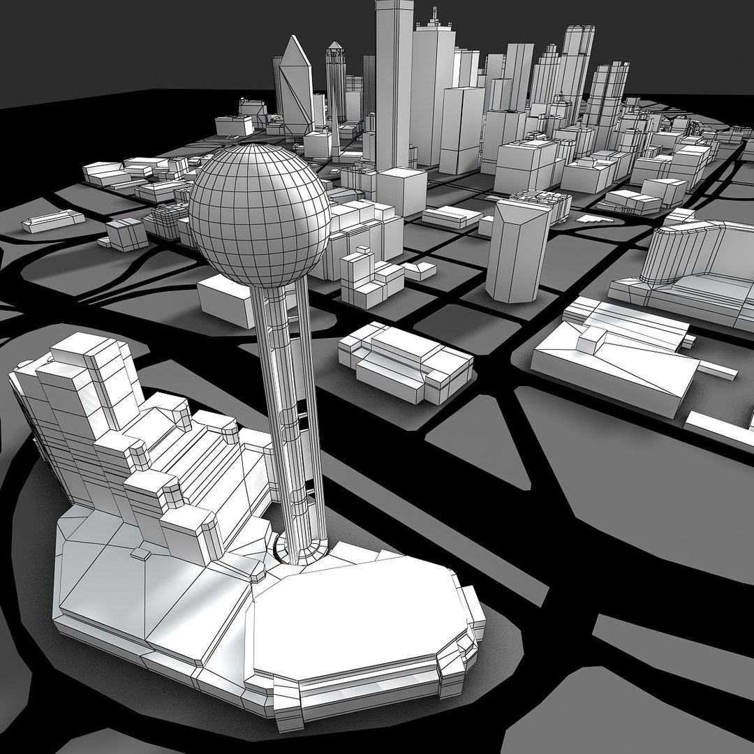 3d Dallas City Buildings