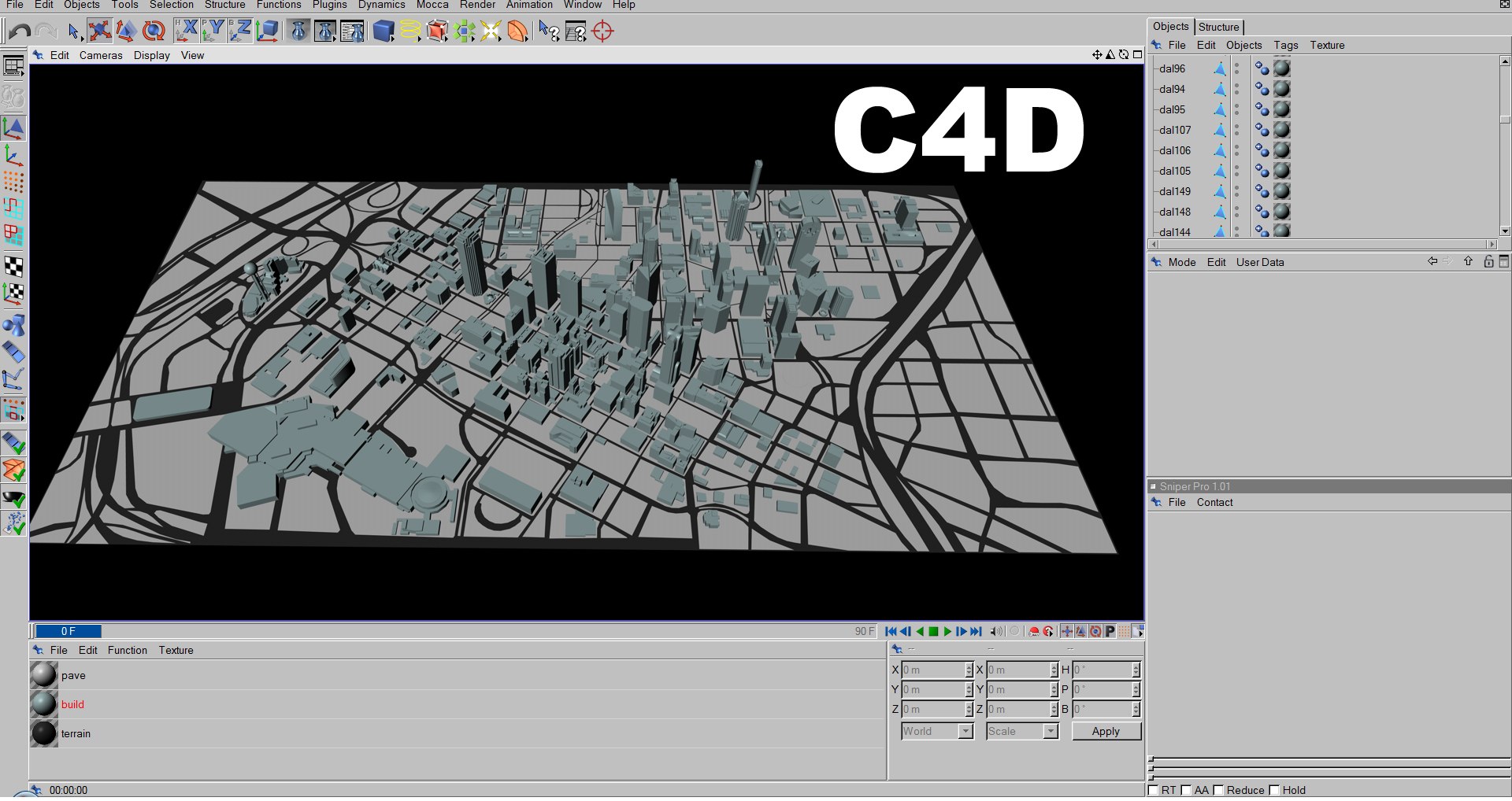 3d Dallas City Buildings