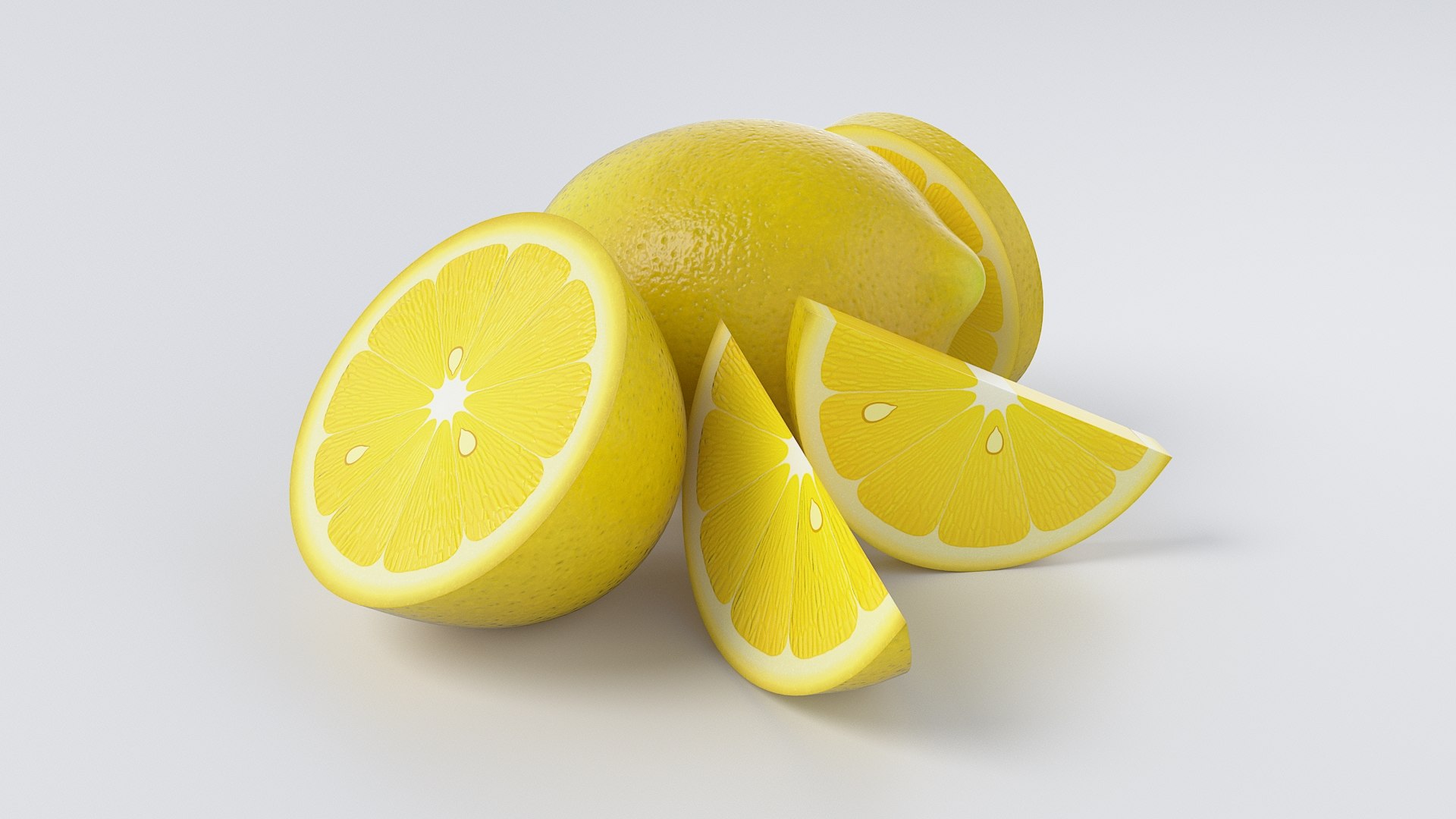 Cartoon Lemon Fruit 3D model - TurboSquid 2089857