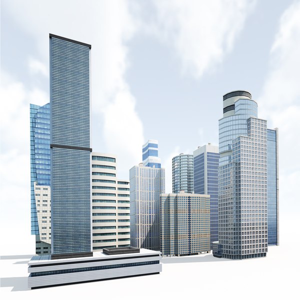 3d building exterior modeled