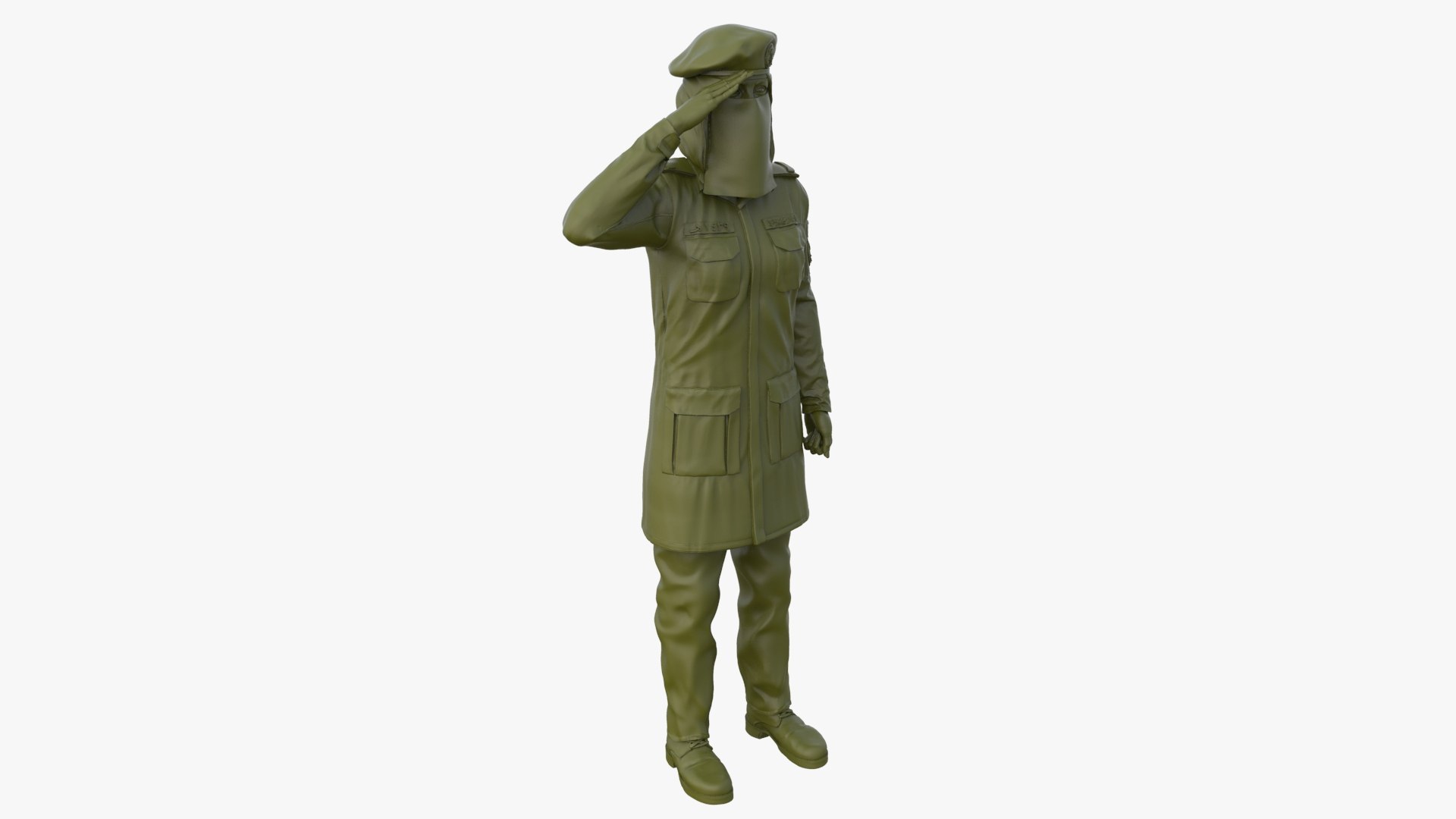 KSA Police Woman Saudi Arab Print 3D Model - TurboSquid 2047875