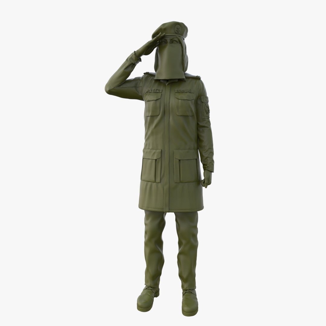 KSA Police Woman Saudi Arab Print 3D model - TurboSquid 2047875