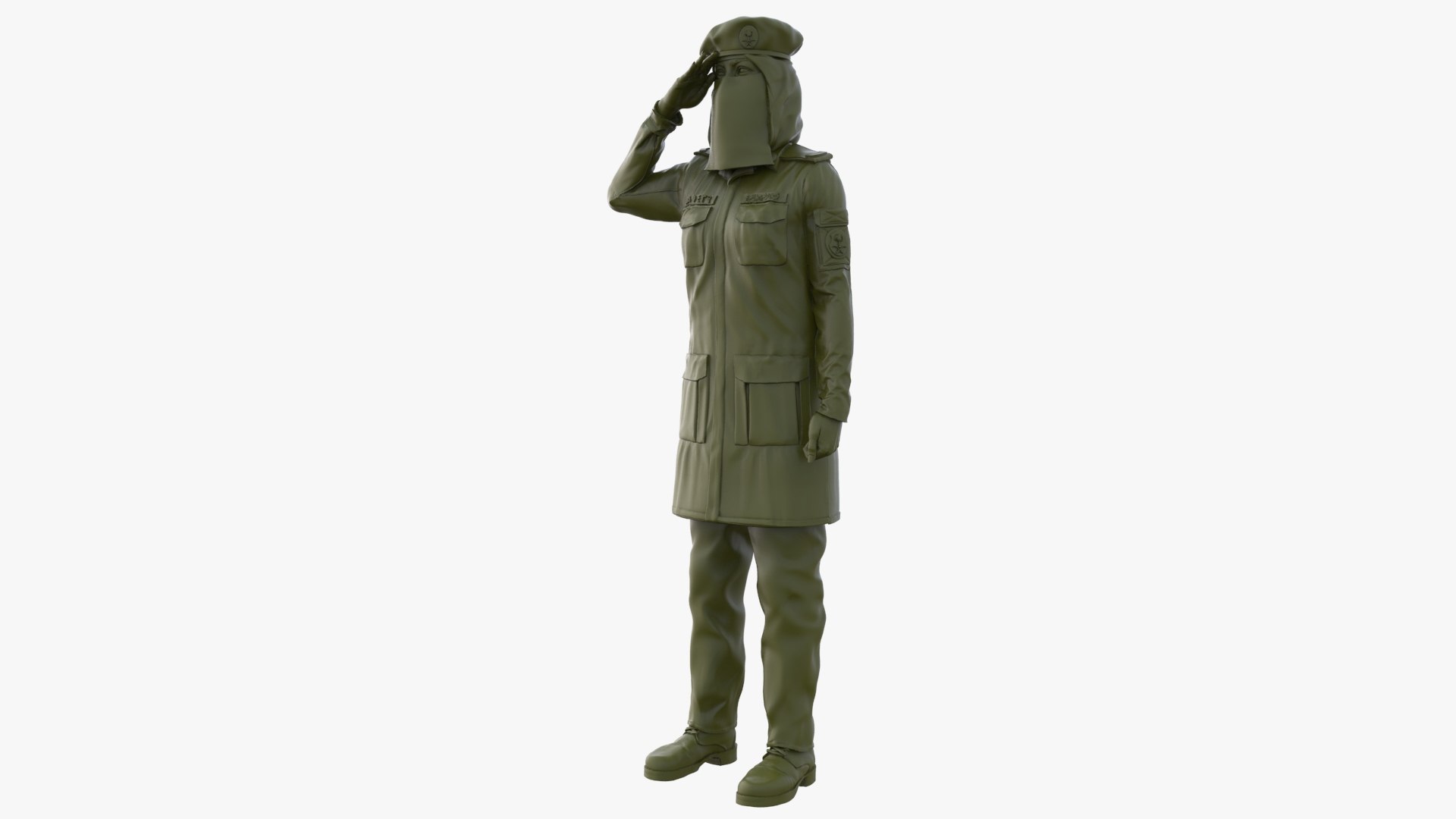 KSA Police Woman Saudi Arab Print 3D Model - TurboSquid 2047875