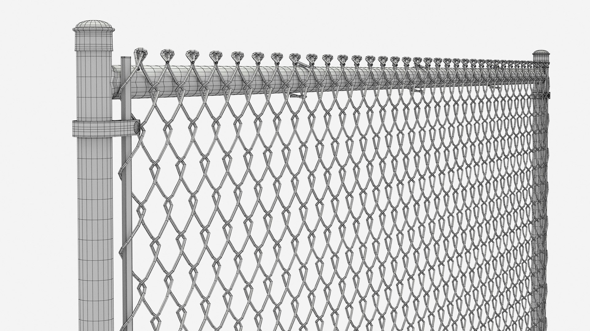 Chain Link Fence 3D Model - TurboSquid 1519188