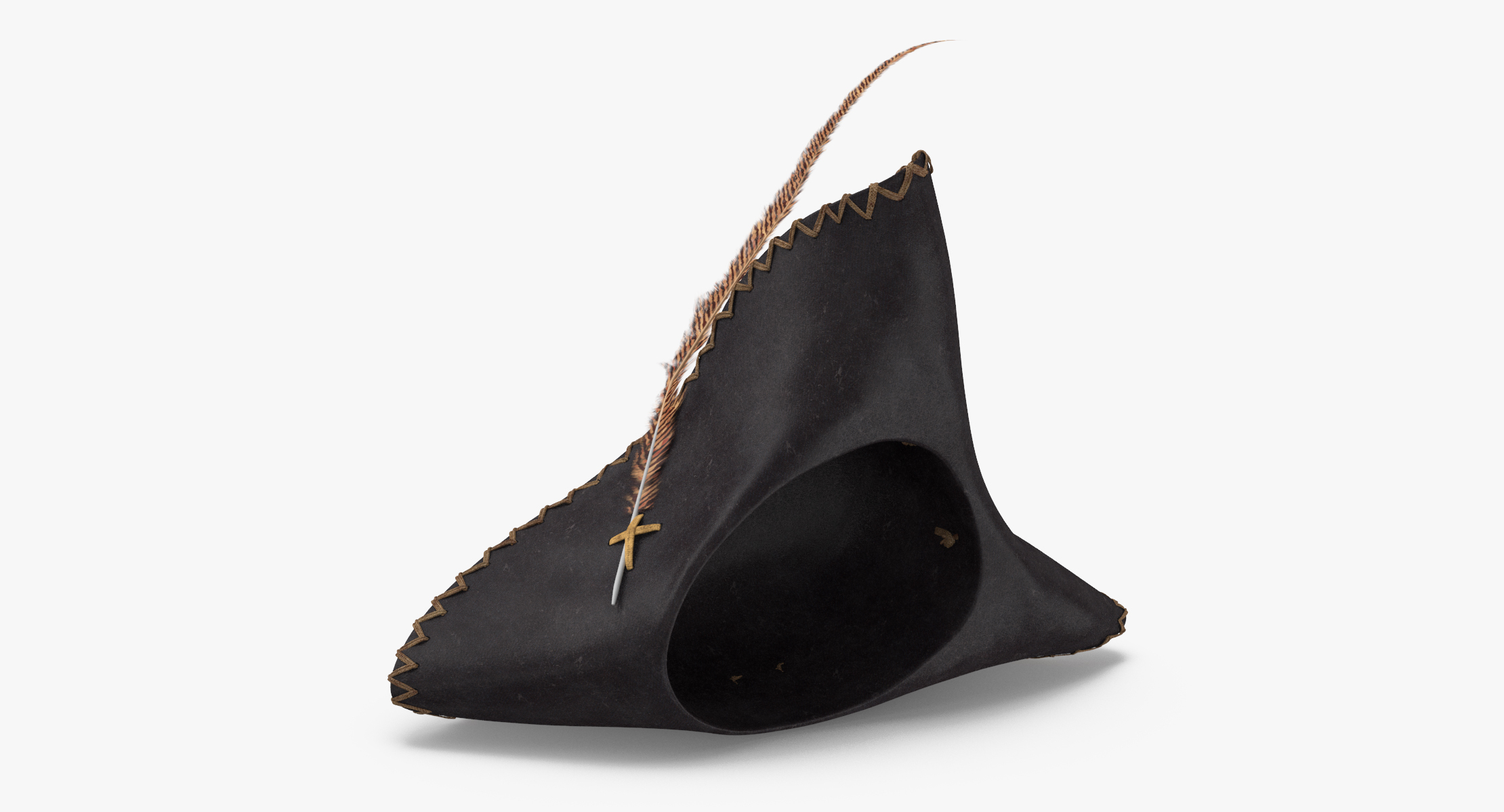 Pirate hat 02 laying 3D model - TurboSquid 1183056