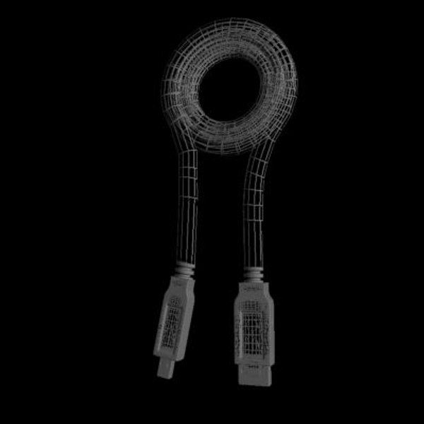 usb cables 3d model