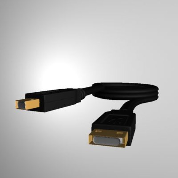 usb cables 3d model