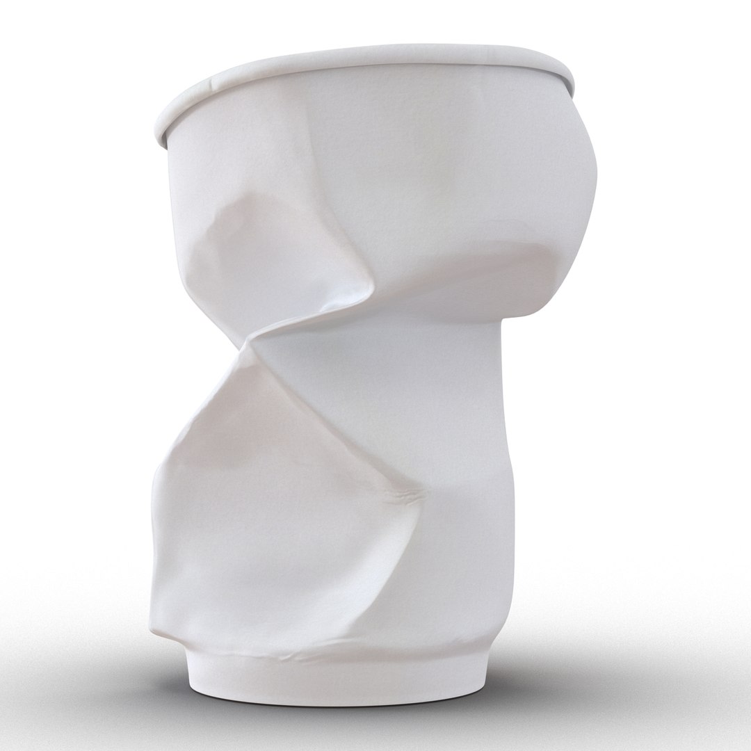 3d Model Crumpled Drink Cup