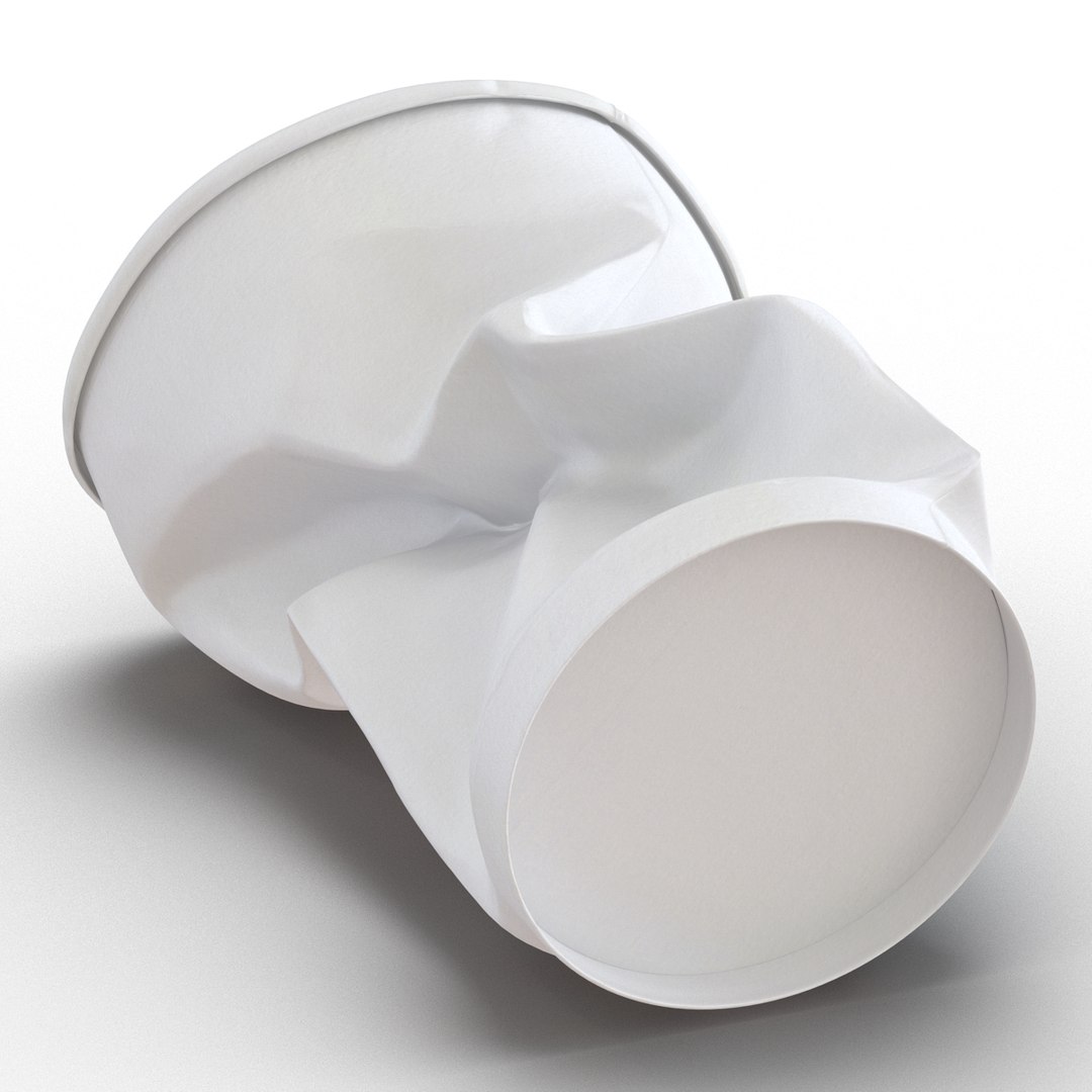 3d Model Crumpled Drink Cup