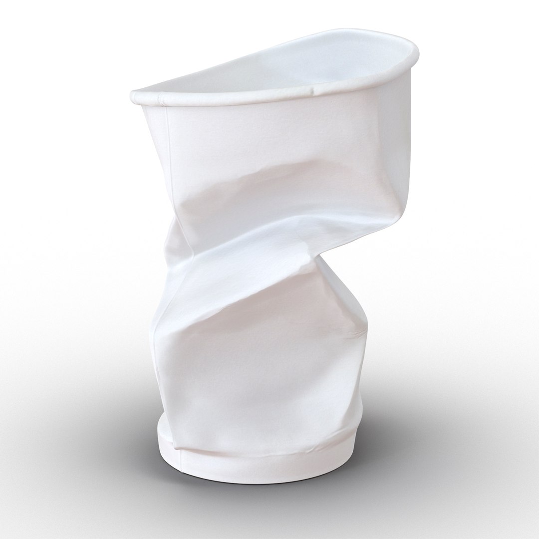 3d model crumpled drink cup