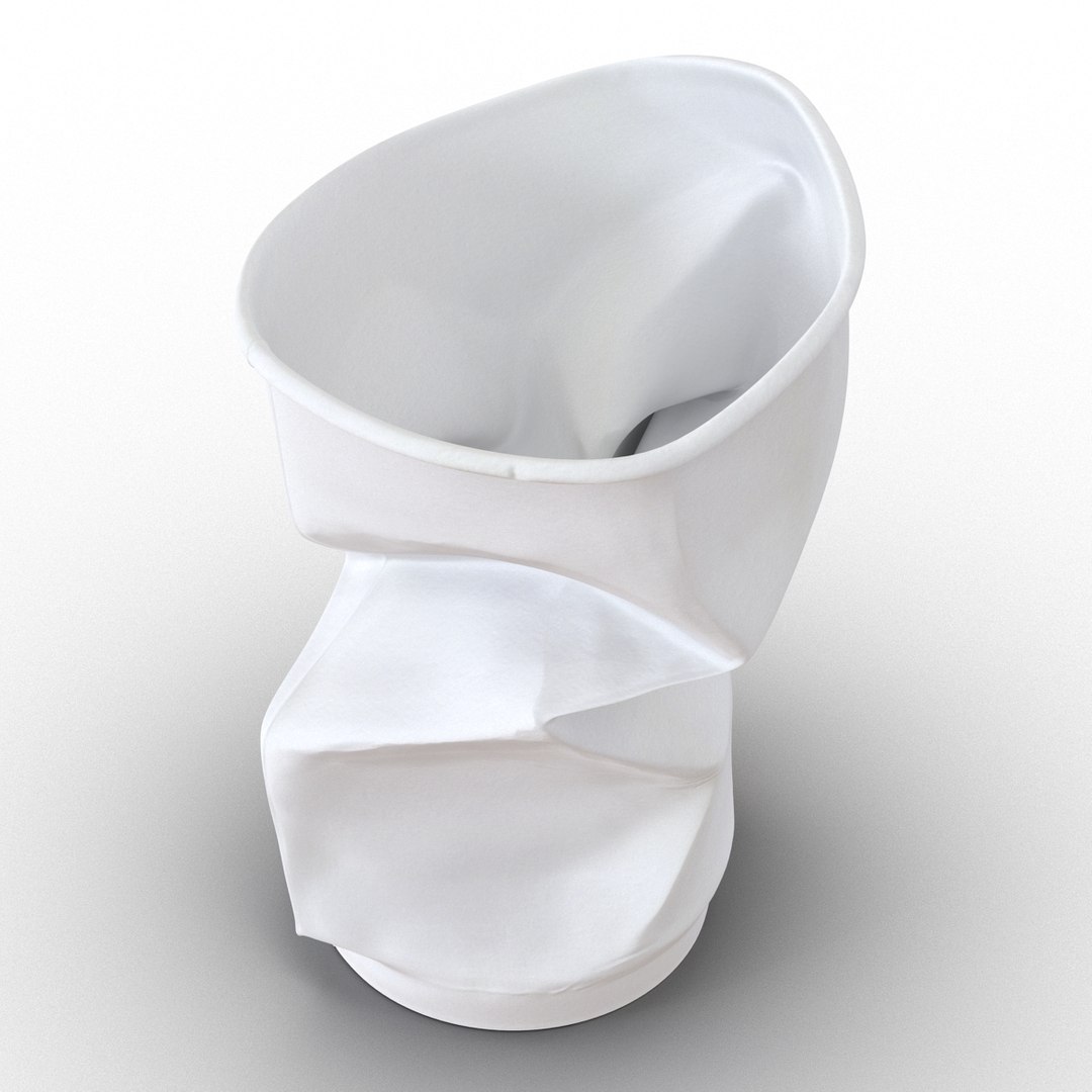 3d Model Crumpled Drink Cup