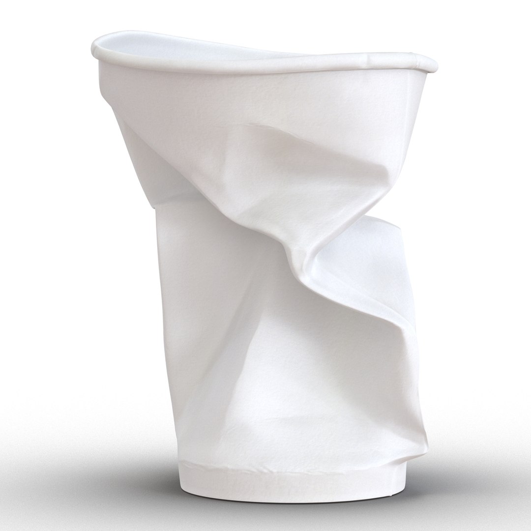 3d Model Crumpled Drink Cup