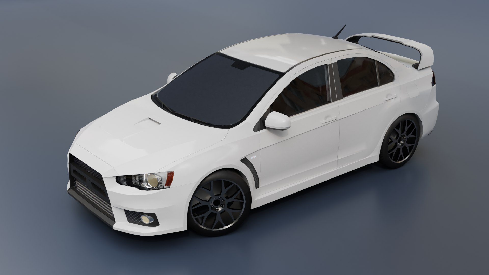 3D Mitsubishi Lancer Low-poly - TurboSquid 1727407