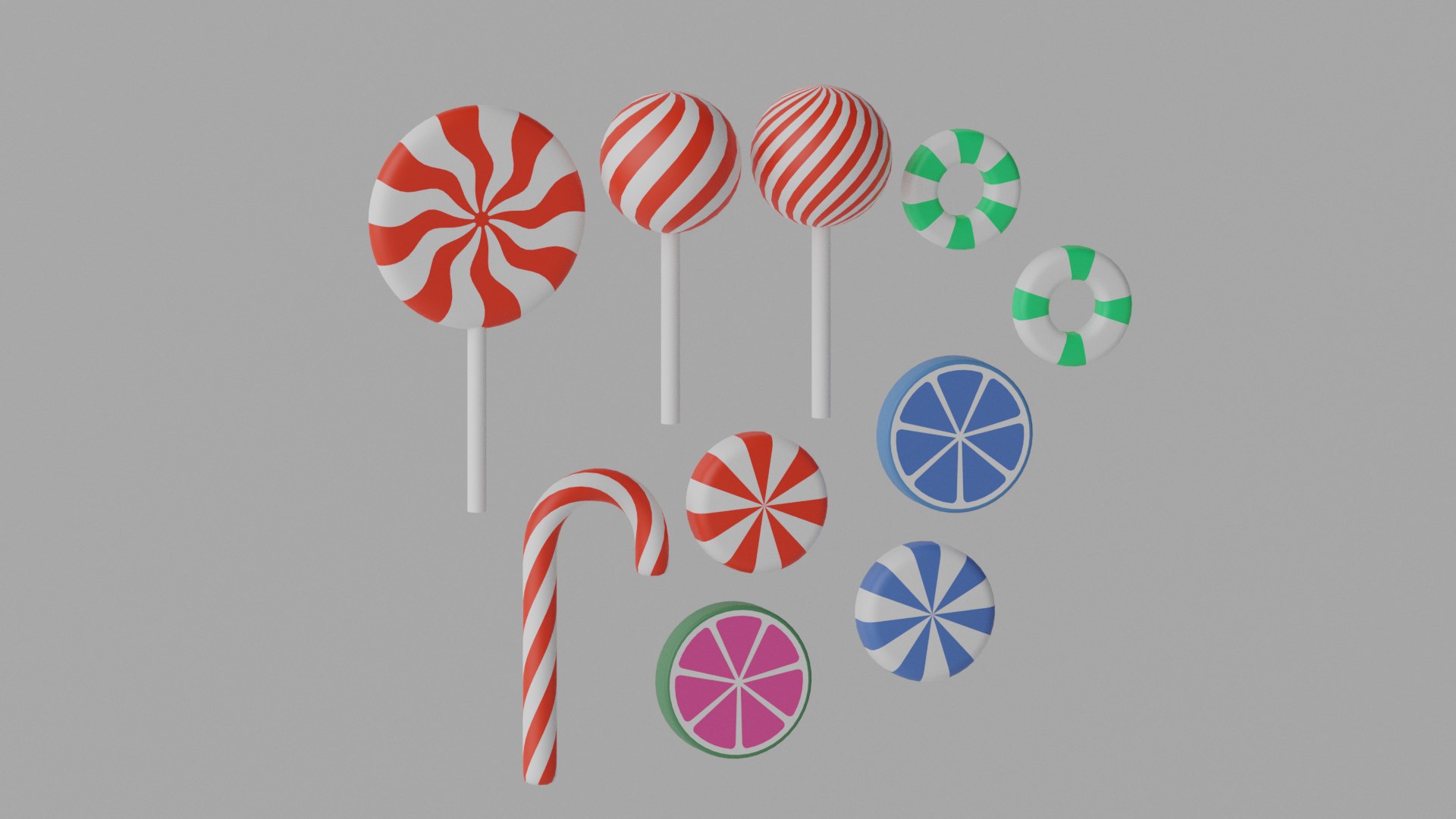 3D Cartoon Candies Collection Model - TurboSquid 2196052