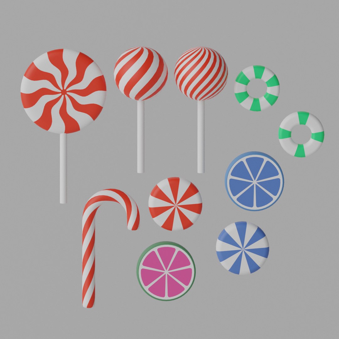 3D Cartoon Candies Collection Model - TurboSquid 2196052