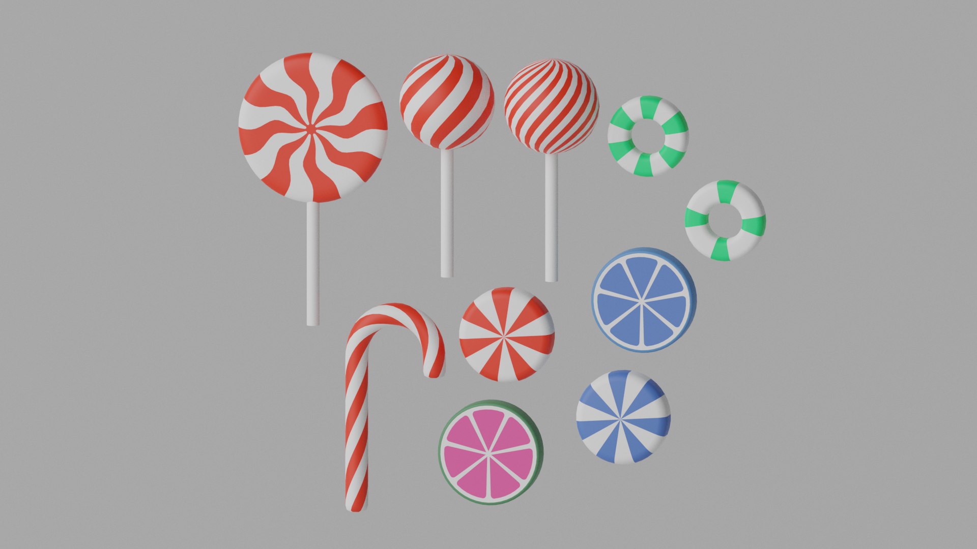 3D Cartoon Candies Collection Model - TurboSquid 2196052