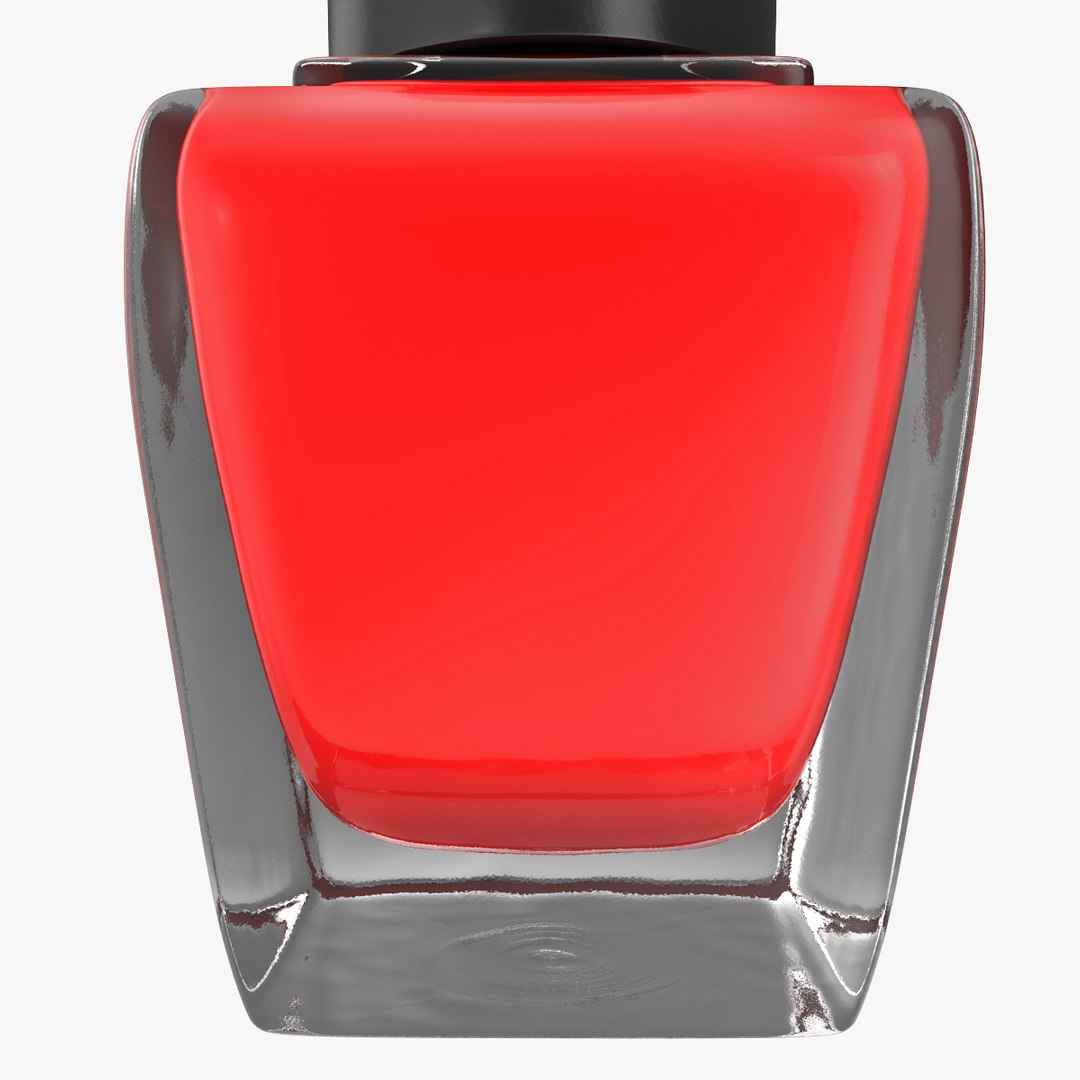 3d Red Nail Polish Model