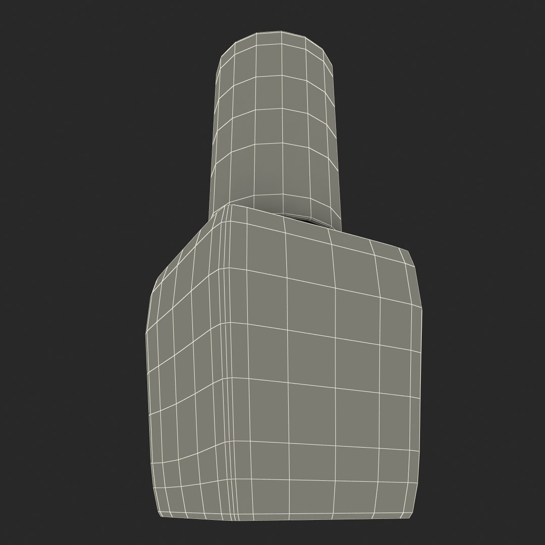 3d Red Nail Polish Model