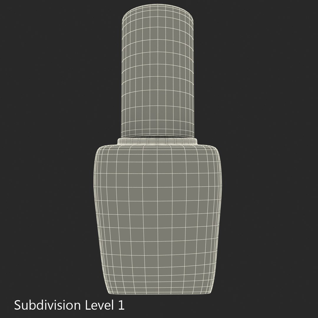 3d Red Nail Polish Model
