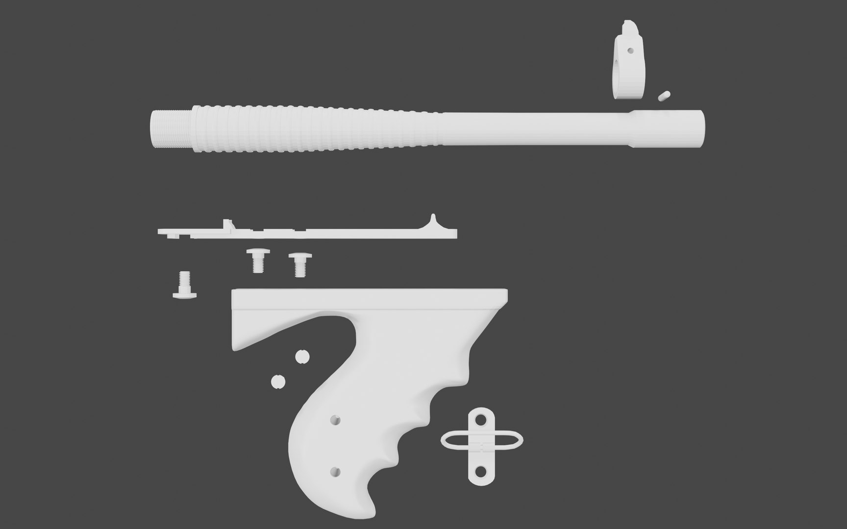 M1A1 Thompson Submachine Gun 3D Model - TurboSquid 2370852