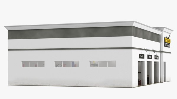 modelo 3d Edificio de servicio de automóviles - TurboSquid 2092526