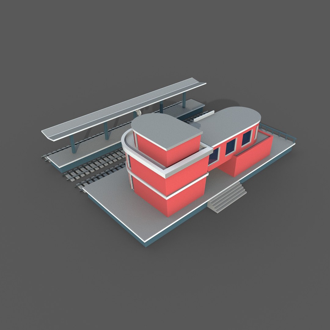 3D Train Station 2 Game Ready Model - TurboSquid 2011475