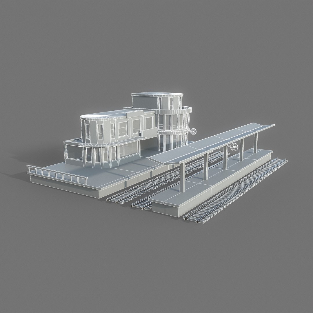 3D Train Station 2 Game Ready Model - TurboSquid 2011475