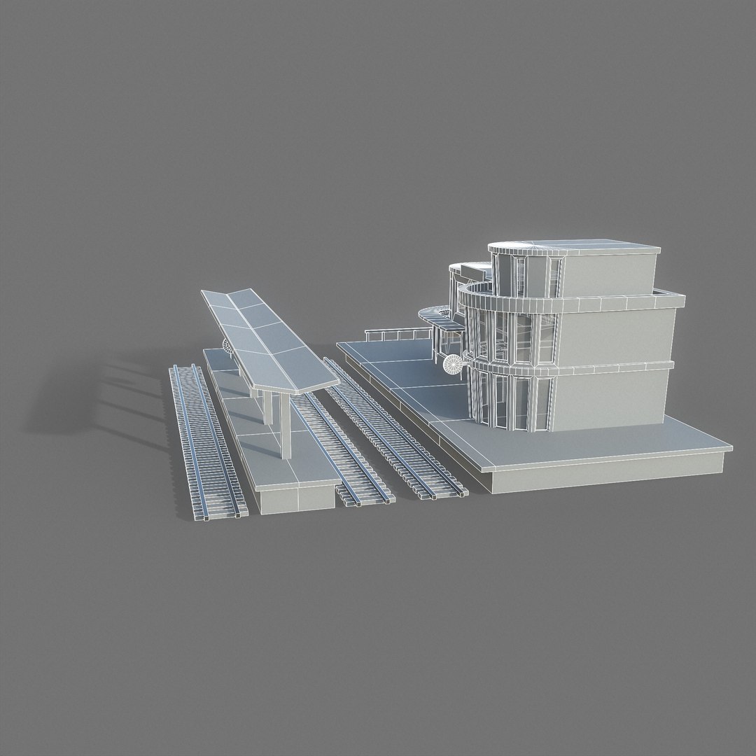 3D Train Station 2 Game Ready Model - TurboSquid 2011475