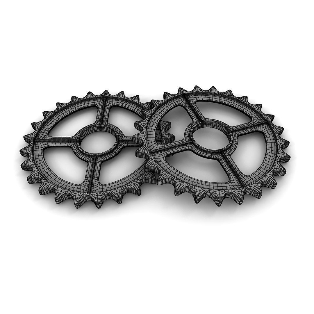 3d model of gears industrial