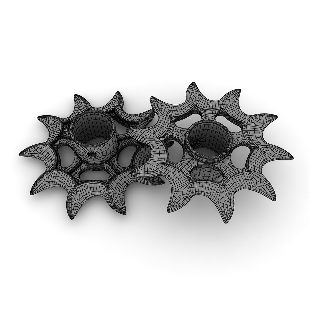 3d model of gears industrial
