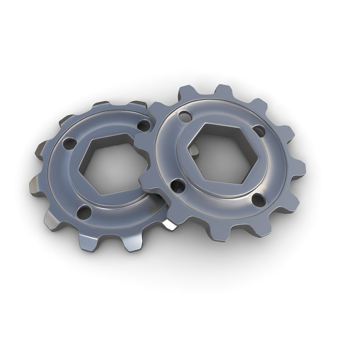 3d model of gears industrial