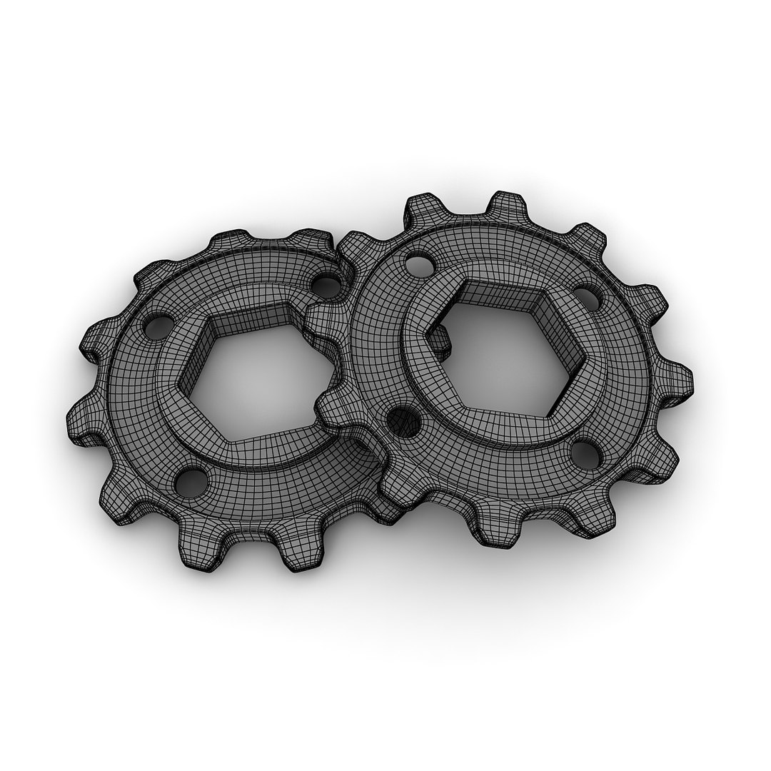 3d model of gears industrial