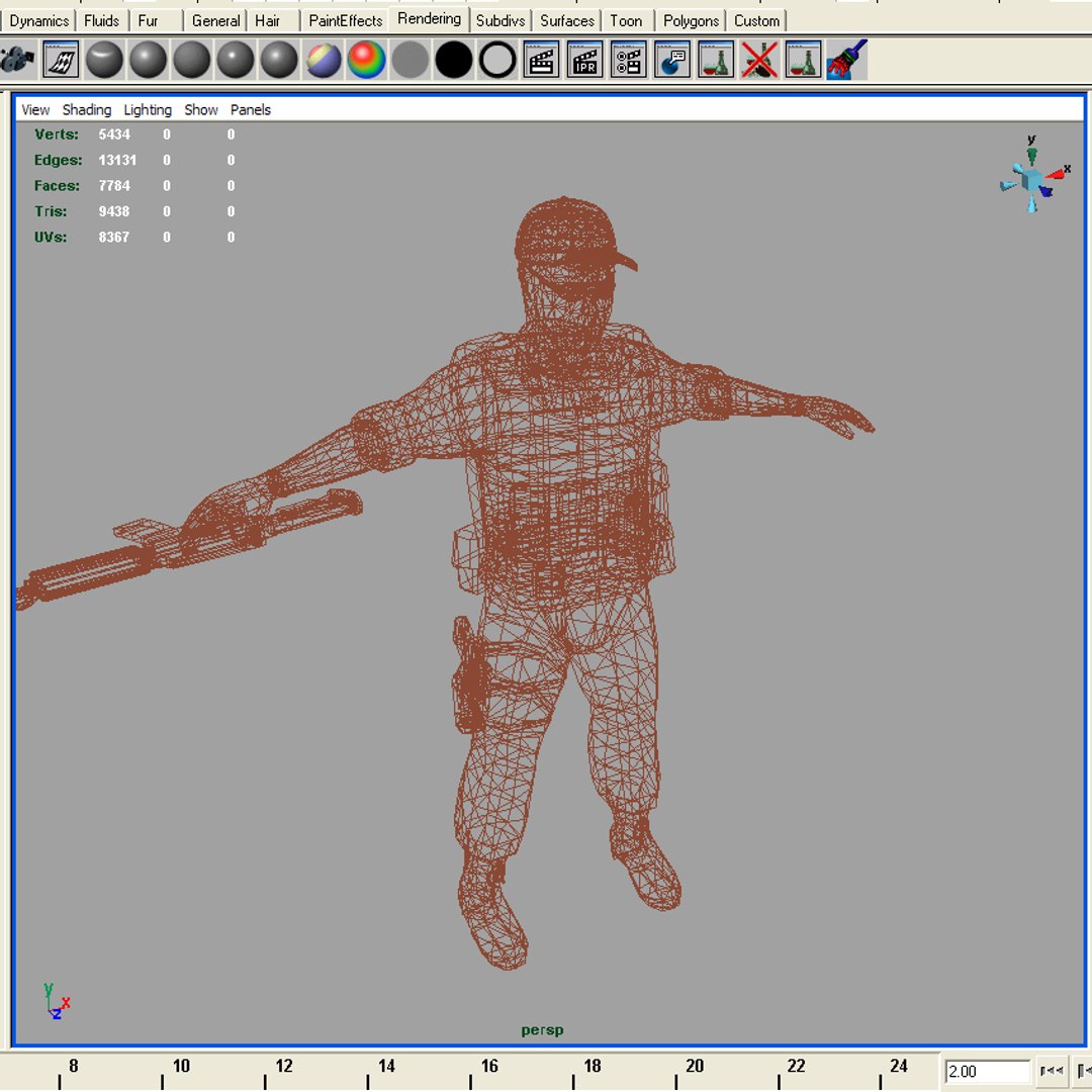 3d Model Military Rigged