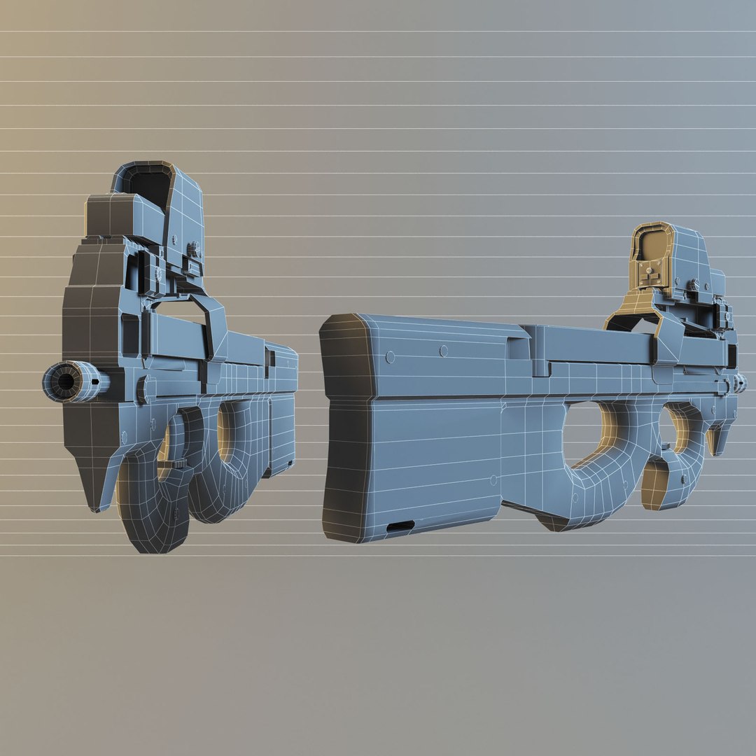 Fn P90 3d Max
