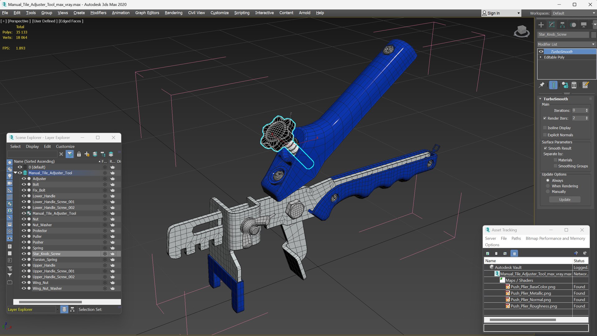 3D Model Manual Tile Adjuster Tool - TurboSquid 2407541