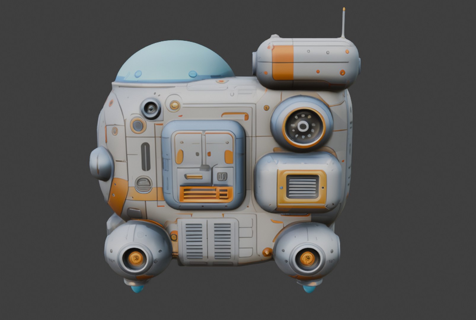 Futuristic Spacecraft 3D Model 3D - TurboSquid 2489931