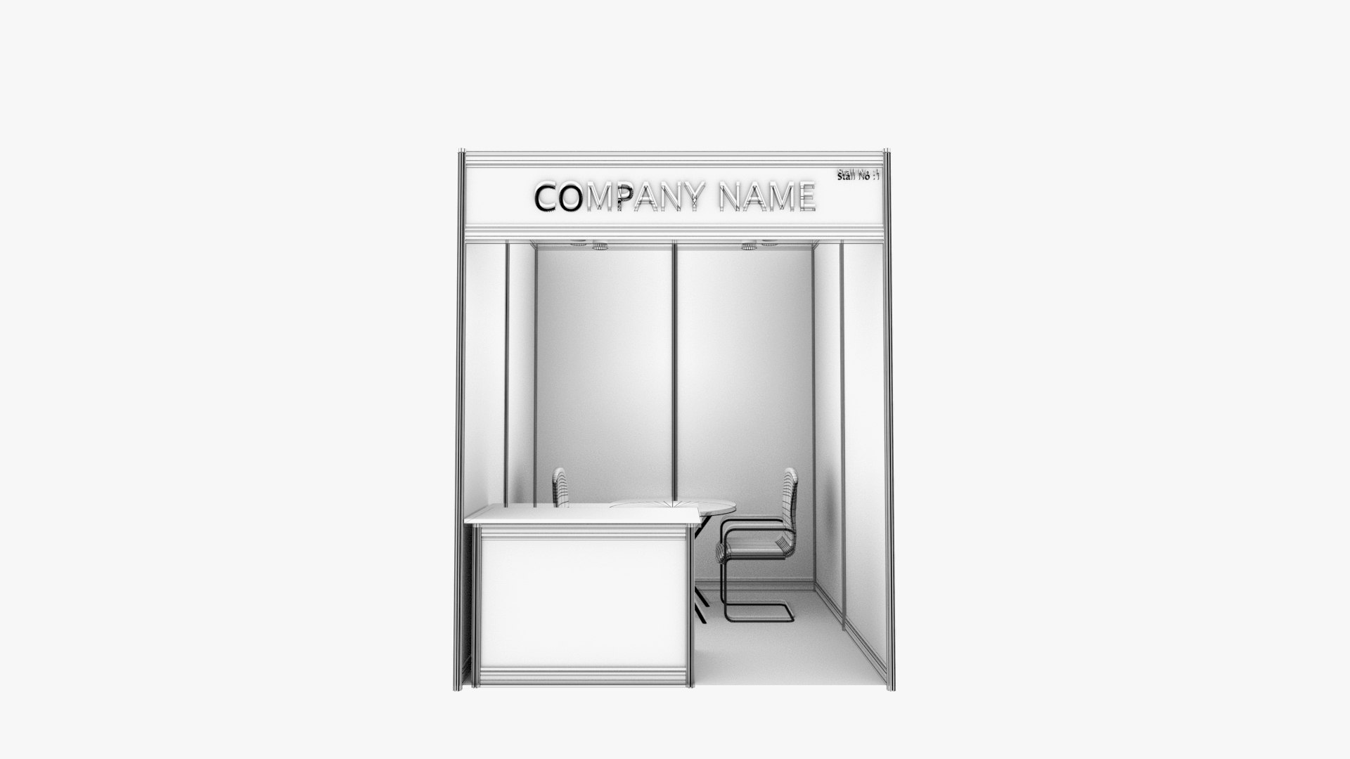 Octanorm System Booth - 4 Sqm Booth 3D Model - TurboSquid 2148438