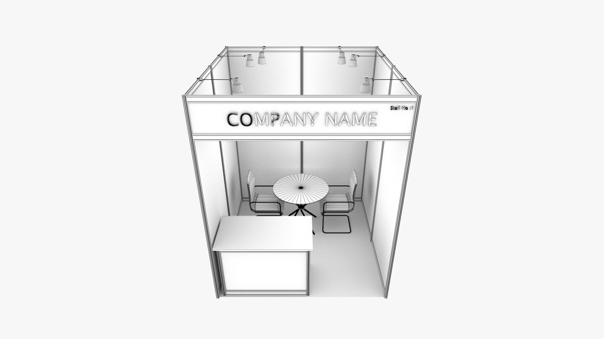 Octanorm System Booth - 4 Sqm Booth 3D Model - TurboSquid 2148438