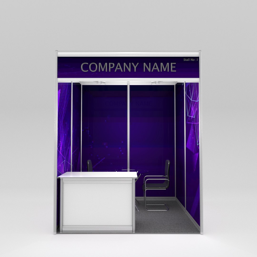 Octanorm System Booth - 4 Sqm Booth 3D Model - TurboSquid 2148438