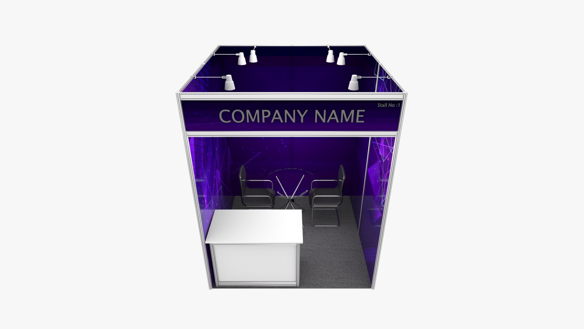 Octanorm System Booth - 4 Sqm Booth 3D Model - TurboSquid 2148438