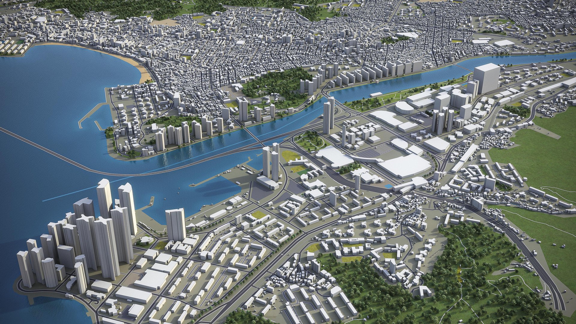 Busan Surrounding - 3D Model - TurboSquid 1472969