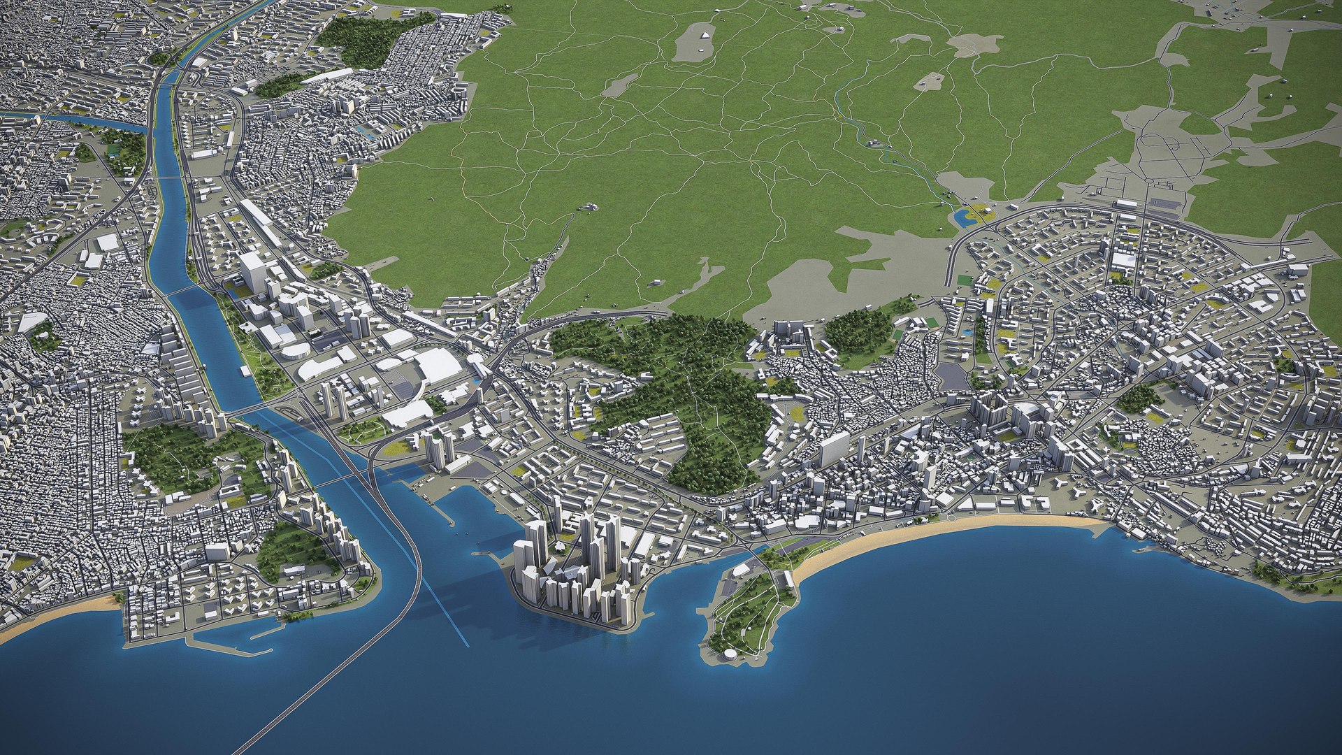 Busan Surrounding - 3D Model - TurboSquid 1472969