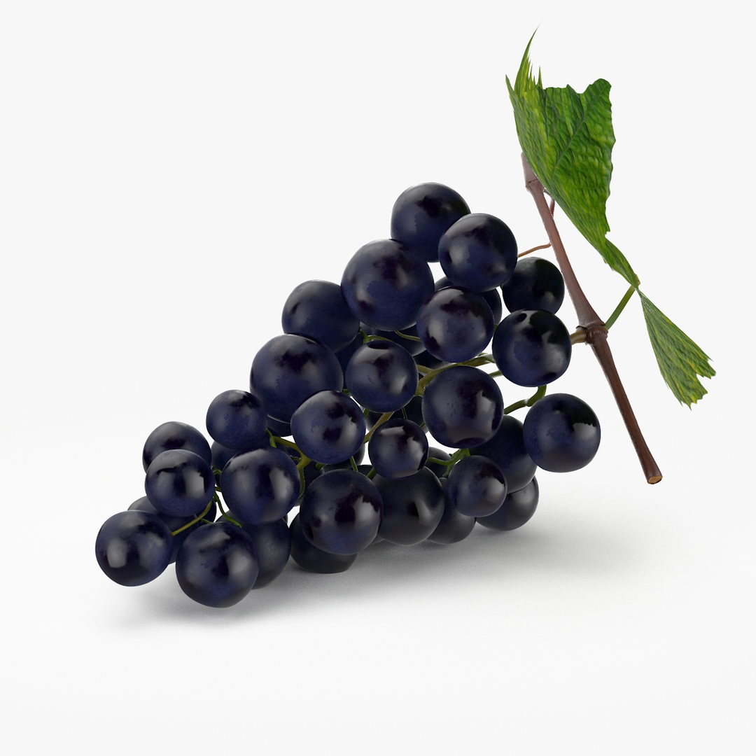 3d C4d Realistic Grapes Fruit Real