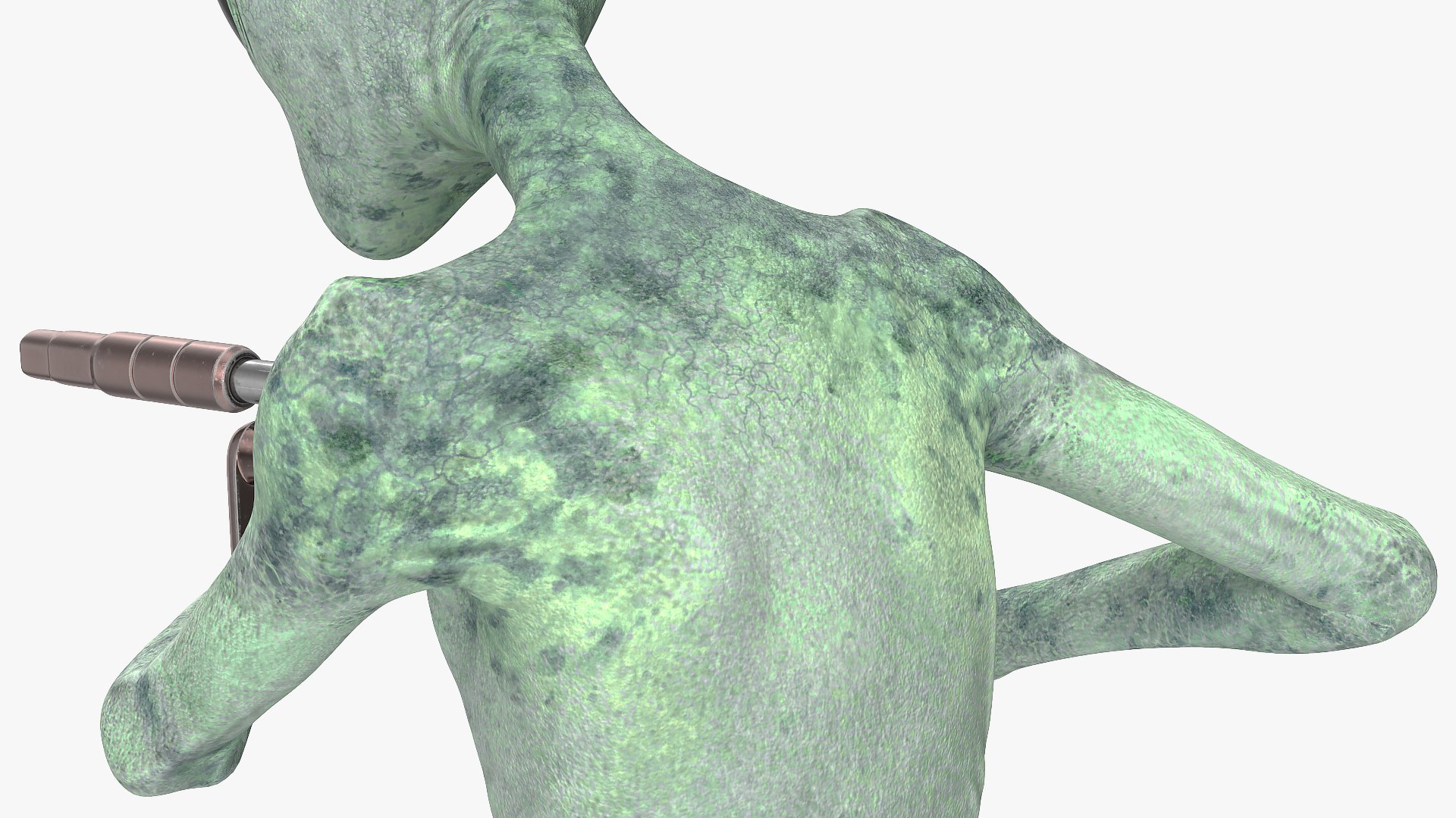 3D green alien attack pose model - TurboSquid 1631937