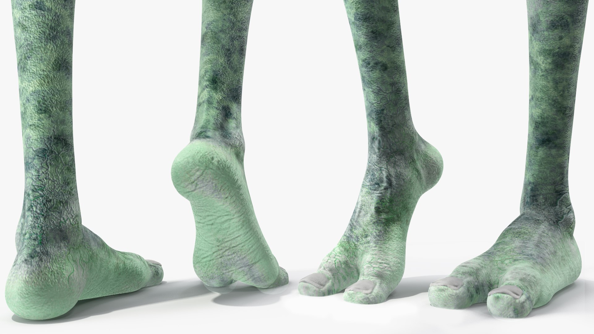 3D green alien attack pose model - TurboSquid 1631937